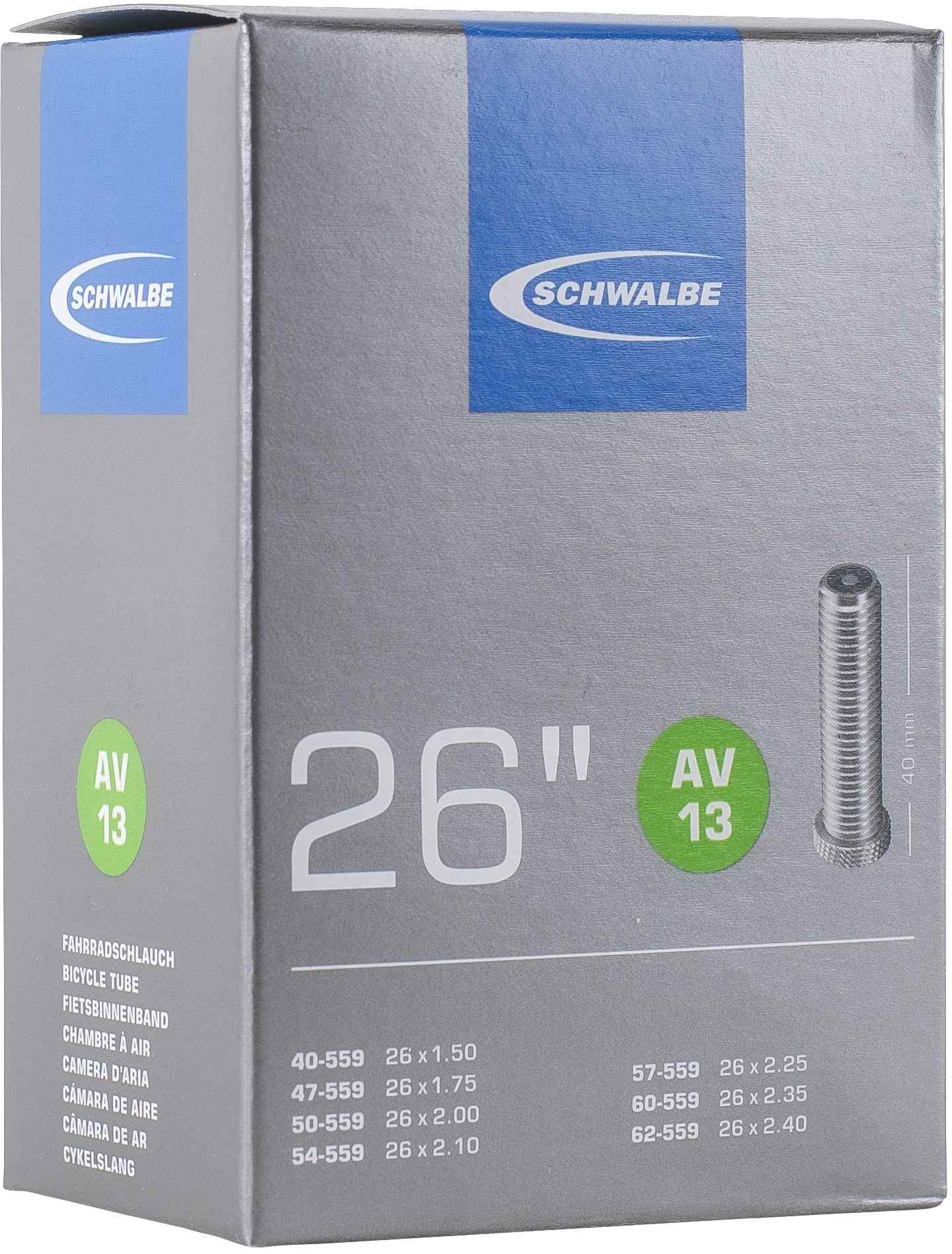 Schwalbe Inner Tube Av13 26 Inch 40/62-559 40Mm – CUBE Stores UK